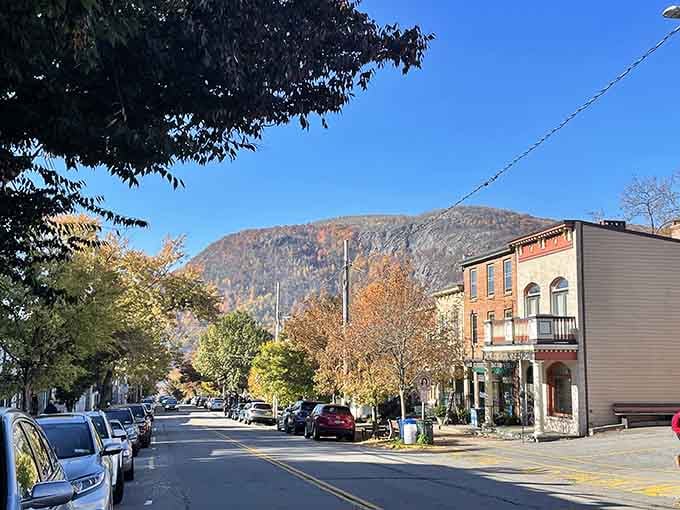 Autumn paints the mountainside backdrop in colors that make your fall sweater collection look positively understated by comparison.