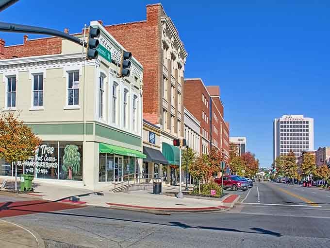 Fall colors frame these historic streets where you can afford rent and still have money for pumpkin spice.
