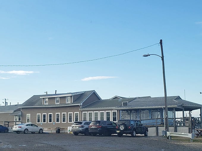 That packed parking lot under endless blue skies tells you everything: locals know where the good stuff is.