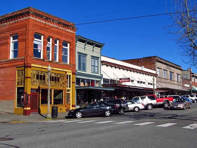 Flower baskets and historic storefronts prove that preserving the past and celebrating the present can coexist beautifully in small towns.