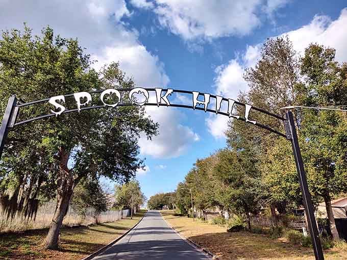 Under blue skies, this mysterious road promises an experience that'll make you question everything you learned in science class.