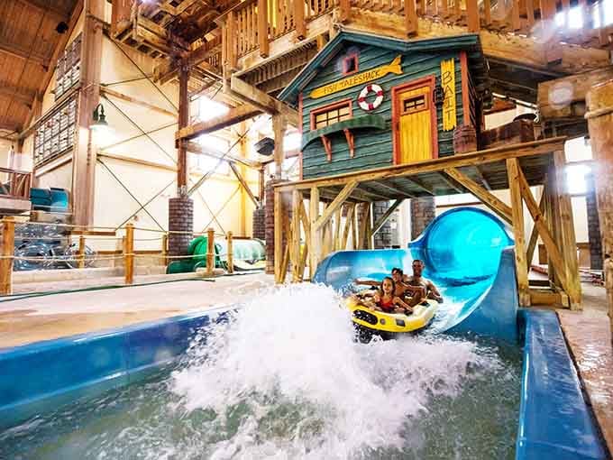 Watch that raft shoot through the clear tube&mdash;it's like a water-powered torpedo delivering pure joy and screams!