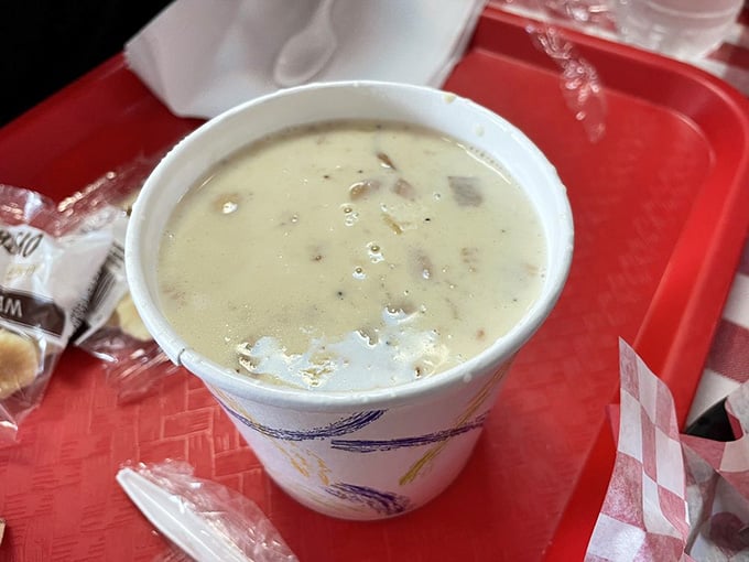 This isn't your average cup of soup, it's a creamy declaration that someone actually cares about proper chowder technique.