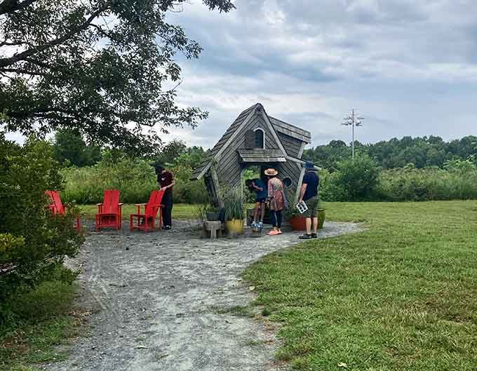 Families gathering at this charming wooden shelter discover that the best conversations happen surrounded by green.
