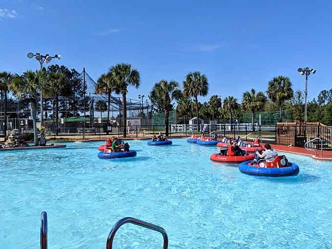 Bumper boats turn ordinary people into gleeful water warriors with zero regrets about splashing everyone nearby.