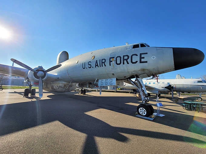 This massive Lockheed EC-121 Warning Star once kept watch over American skies during the Cold War era.