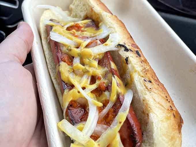 A proper hot dog with all the fixings, because sometimes simple done right beats fancy done wrong.