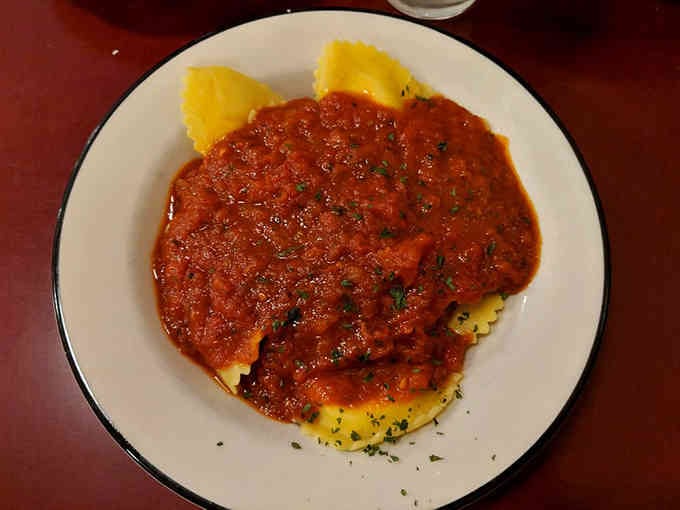 Cheese ravioli swimming in marinara sauce &ndash; sometimes the classics endure because they're simply impossible to improve upon.