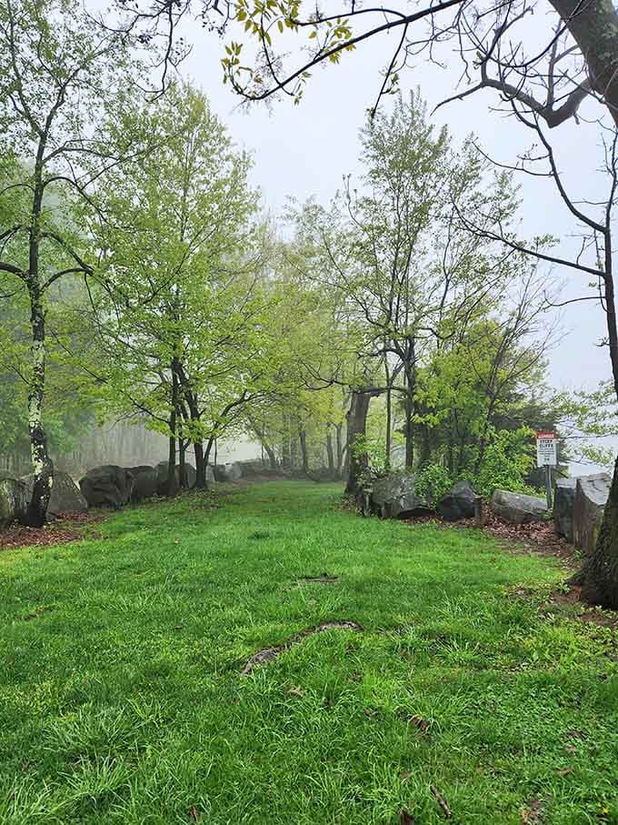 Fog rolling across the Hudson creates that mysterious movie moment where anything feels possible and utterly magical.