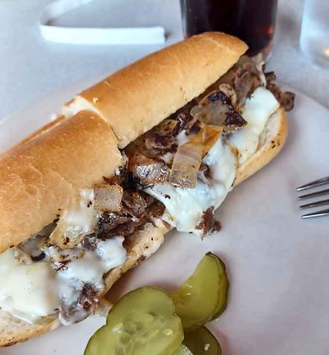 This cheesesteak loaded with caramelized onions and melted cheese proves Jersey knows what it's doing with sandwiches.