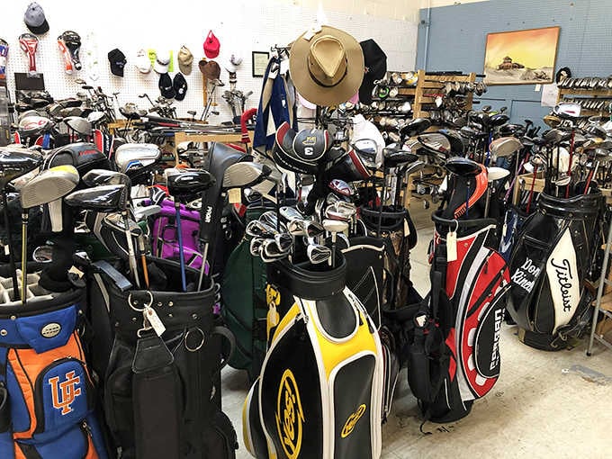 Golf enthusiasts, prepare to swing into nostalgia with vintage bags and clubs from when plaid pants ruled fairways.
