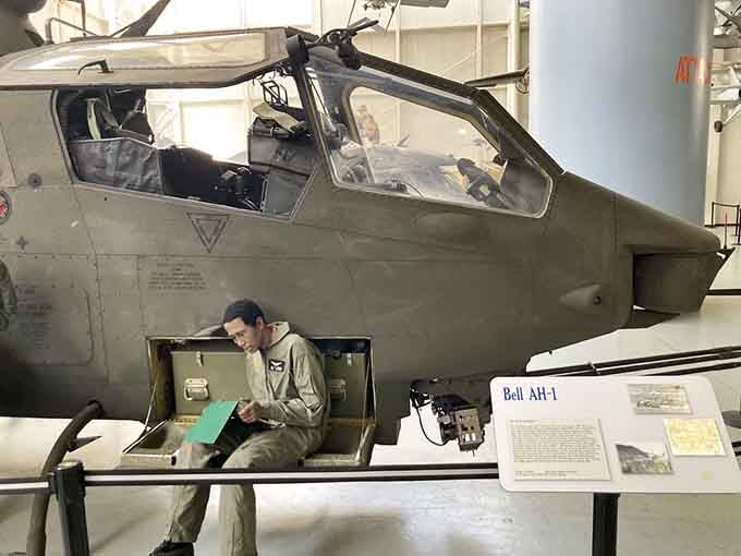 The Bell AH-1 Cobra looks ready to spring into action, even though its fighting days are behind it now.