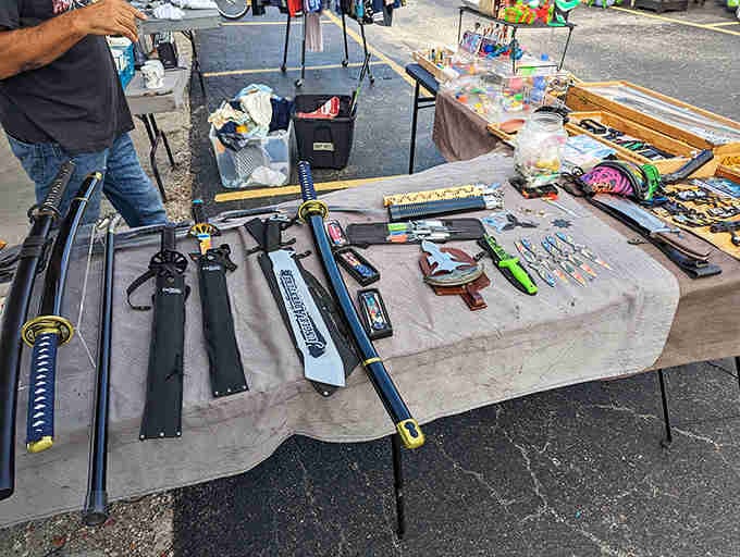 This collection of blades would make any medieval knight jealous, though airport security might have some questions about your carry-on.