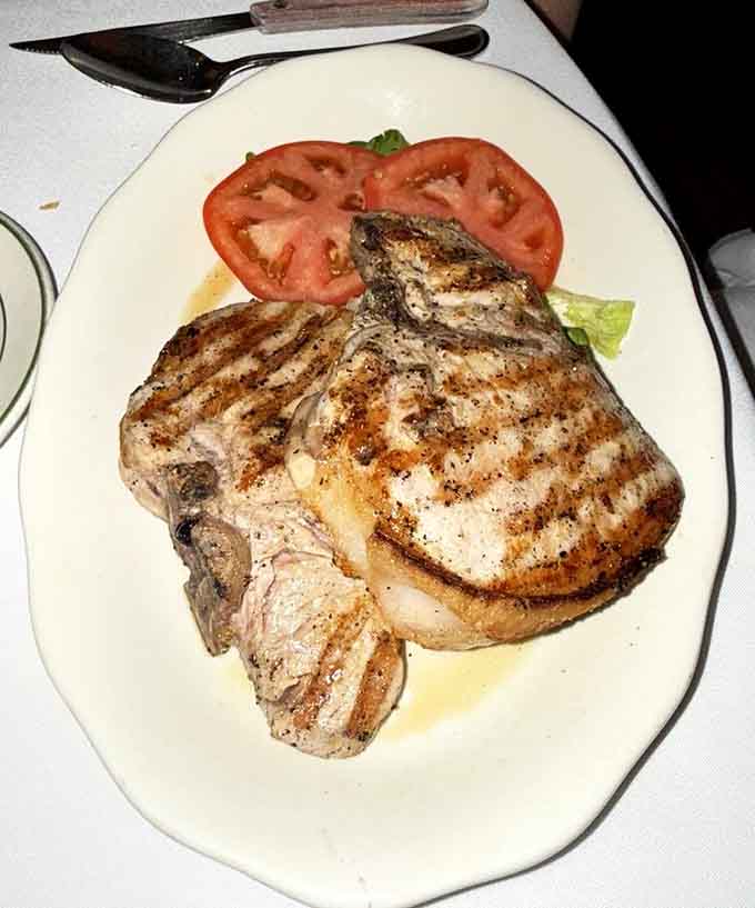 These broiled pork chops are so perfectly grilled they could make a vegetarian reconsider their life choices momentarily.