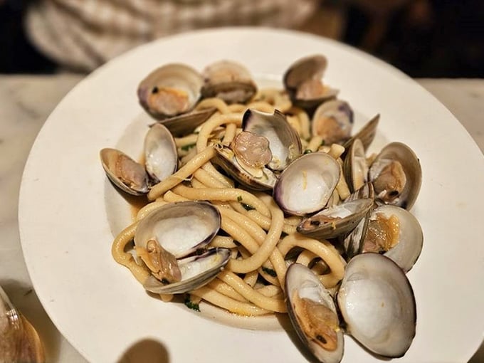 When clams meet perfectly cooked pasta, magic happens on a plate that'll make you forget all your troubles.