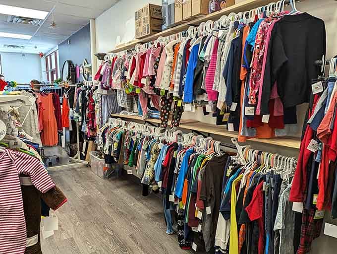 The children's section proves that dressing your kids well doesn't require a trust fund or a miracle.
