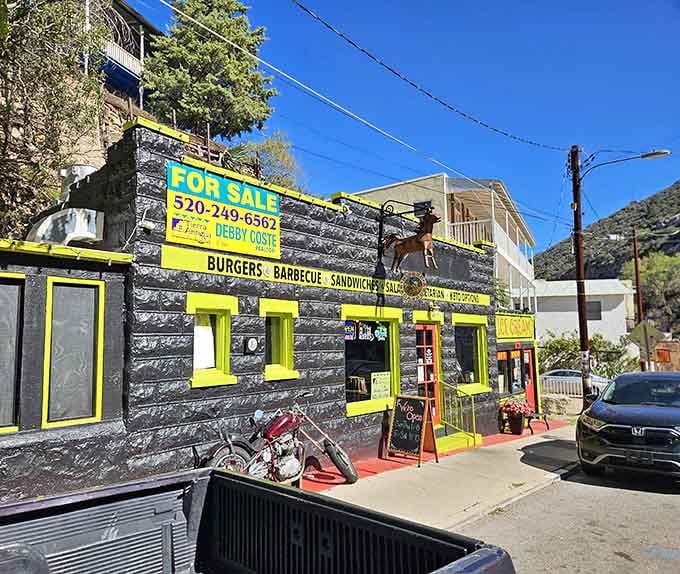 Even the local eateries wear their personality on their sleeves, or in this case, their bright yellow facades.