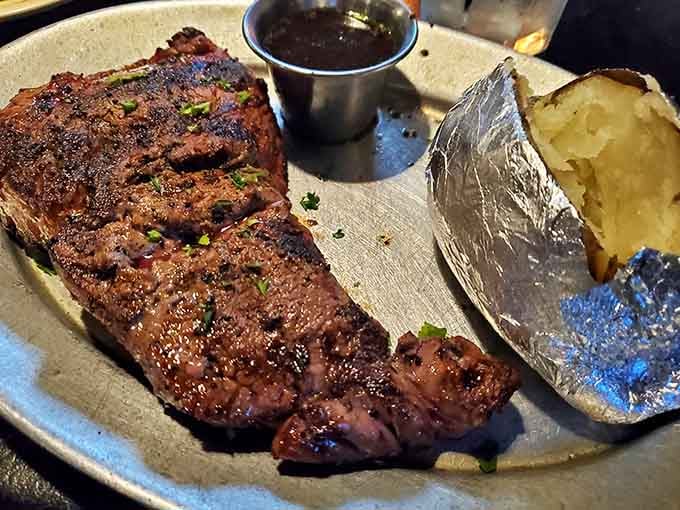 That char, that marbling, that perfectly cooked interior—this is what steak dreams are made of.