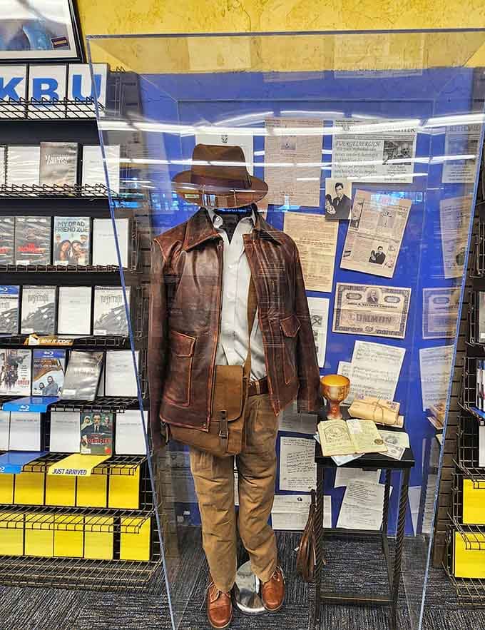 Indiana Jones would approve of this display, though he'd probably have strong opinions about proper artifact preservation.