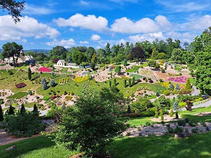 Terraced gardens cascade down hillsides like nature's own amphitheater, free entertainment courtesy of Mother Earth herself.