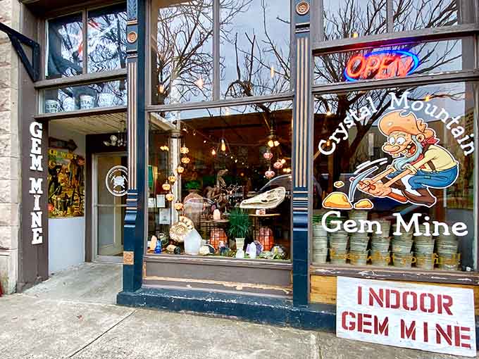 Crystal Mountain Gem Mine lets you dig for actual treasures, because apparently browsing antiques all day wasn't enough hunting for one weekend.