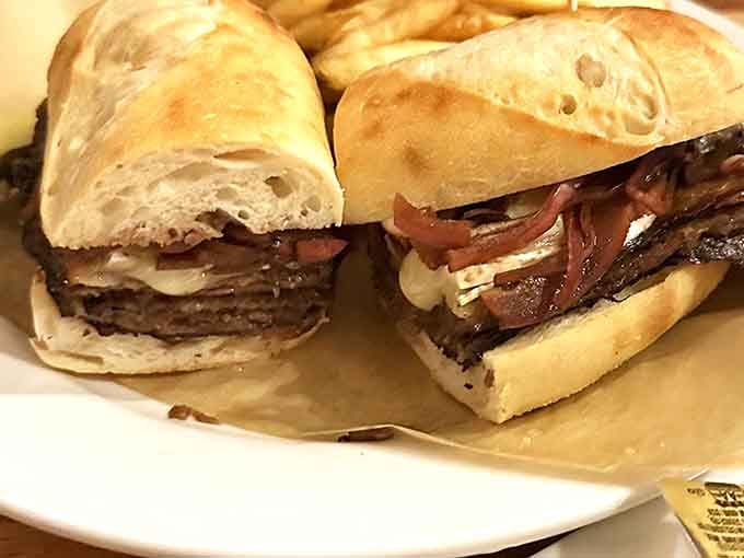 Smoked brisket on fresh bread proves that simple combinations executed well beat complicated dishes executed poorly every time.