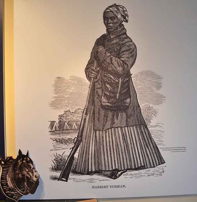 Harriet Tubman's image reminds visitors this wasn't just a store, it was part of freedom's landscape.