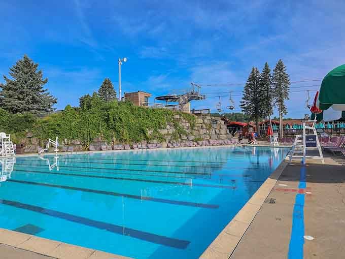 An Olympic-sized pool that makes you feel like Mark Spitz, minus the mustache and the actual swimming talent.