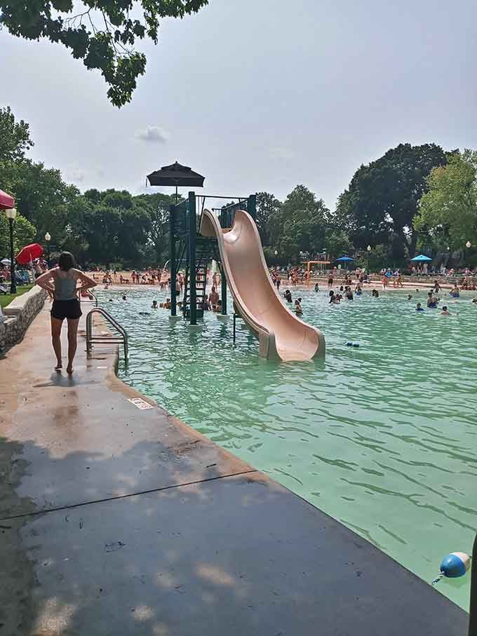 Water slides and quarry swimming combined create the kind of childhood memories that last longer than any sunburn ever could.