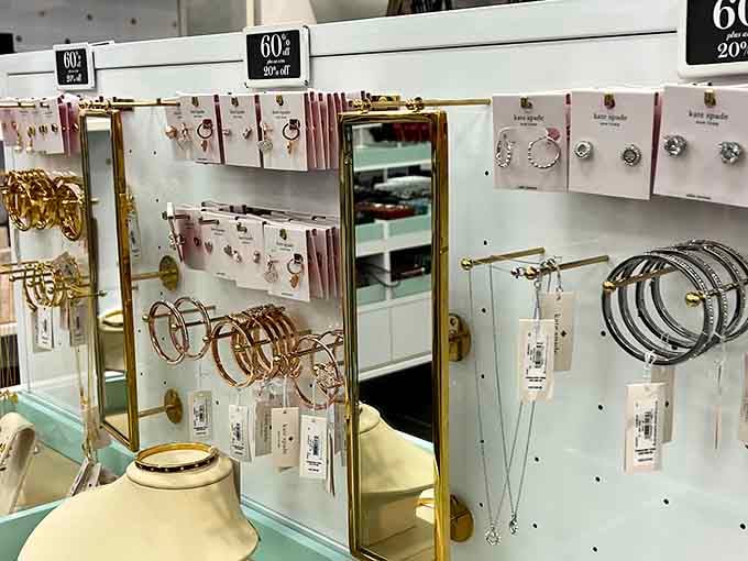 Jewelry displays gleaming under lights, ready to help you justify that "I deserve this" moment we all need.