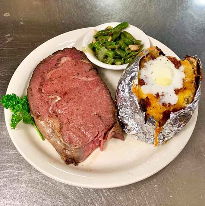 That prime rib could make a vegetarian reconsider their entire life philosophy in one glorious bite.