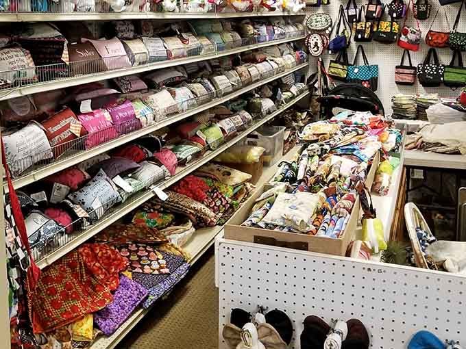 Shelves bursting with textiles and crafts that'll make your home look like you hired an interior designer.