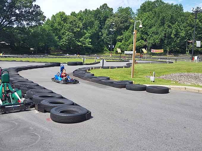 Young racers discover that confidence behind the wheel, navigating turns with the focus of a seasoned professional driver.