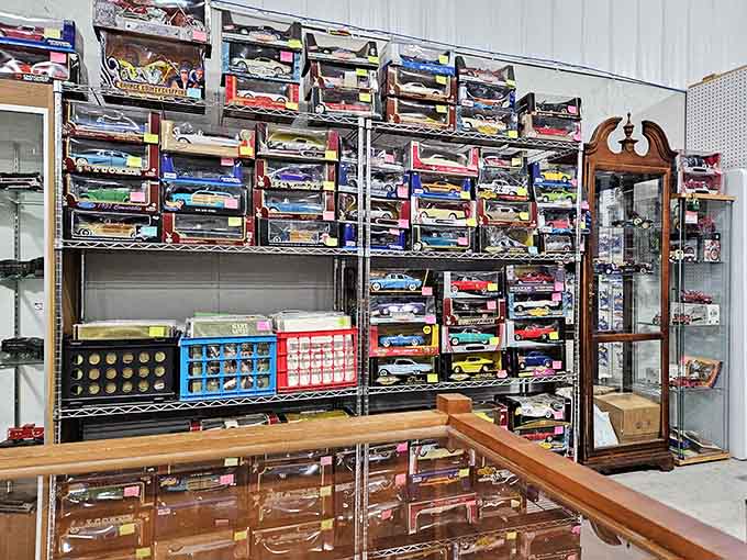 Rows of pristine diecast cars prove some collections are too precious to ever actually play with as kids.
