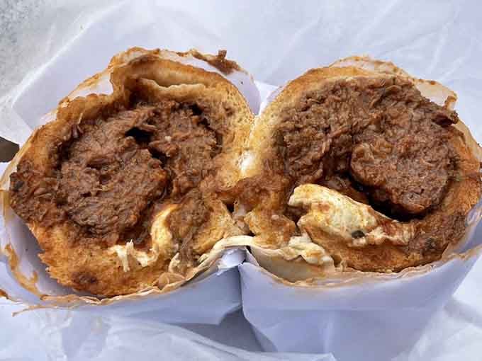 Crispy, deeply savory, and unapologetically messy. This sandwich means serious business from the very first bite.