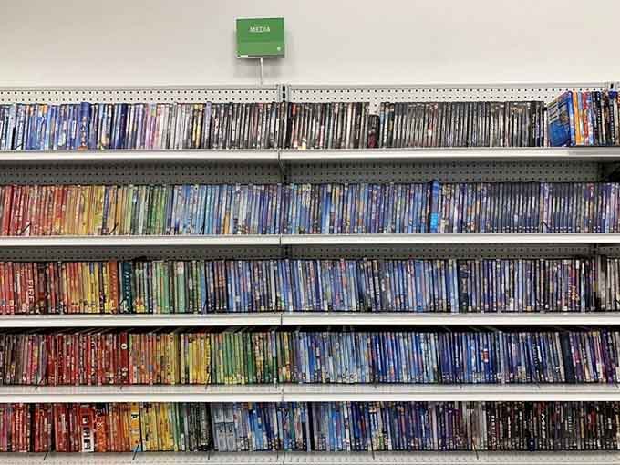 Row upon row of DVDs waiting to remind you that physical media still has its place in this streaming world.