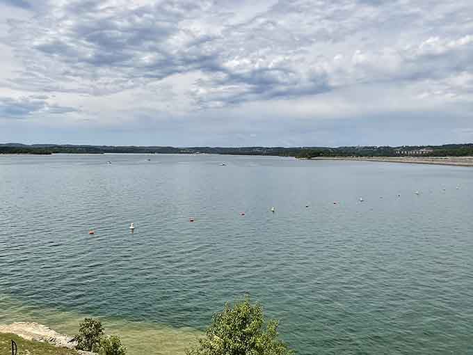 Table Rock Lake stretches endlessly before you, proving Missouri's natural beauty rivals any coastal destination you've visited.