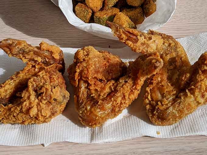 Golden, crispy, and glistening with perfection, these wings look like they just graduated summa cum laude from frying school.