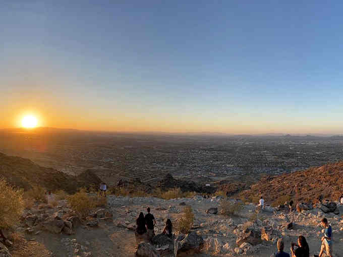 Golden hour at 2,330 feet hits different when the whole valley becomes your personal light show below.