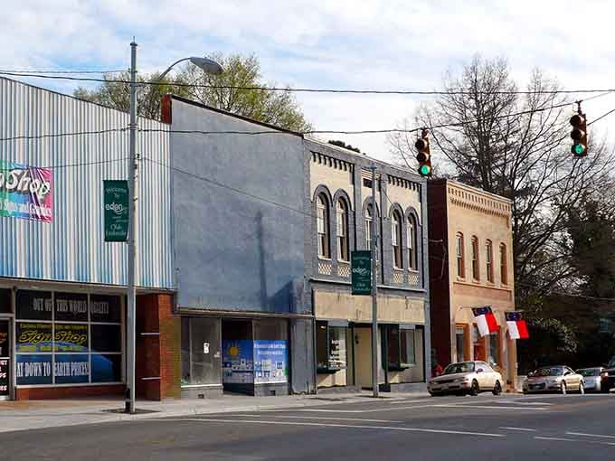 Historic storefronts line Washington Street like a postcard from America's more affordable, friendlier past come to life.