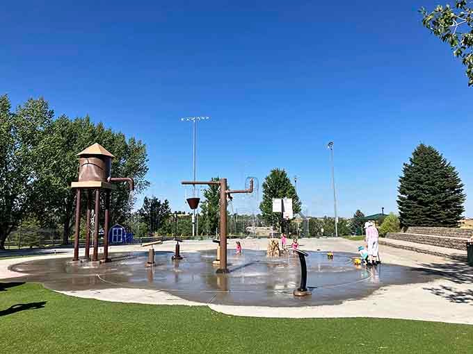 Nothing says "small town done right" like a splash pad that'll make kids squeal and grandparents smile from the shade.
