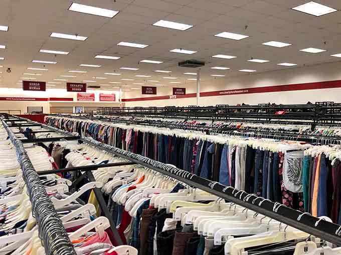 Jeans as far as the eye can see. Your next favorite pair is hiding in there somewhere.