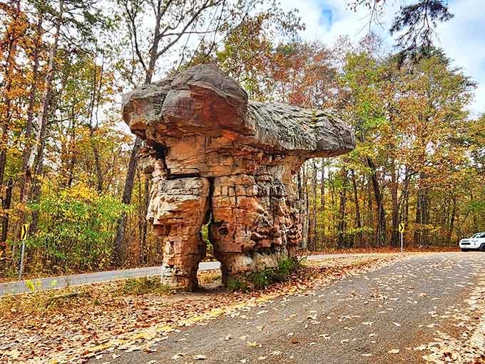 Mushroom Rock stands as nature's proof that she has a quirky sense of humor and excellent balance.