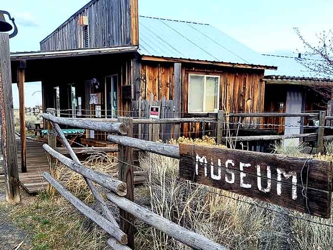 The museum's reception center stands ready to transport you back when "going off-grid" wasn't a lifestyle choice.