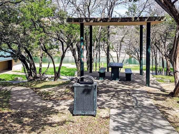 Shaded picnic spots by the river where the only decision you'll make is whether to nap first.