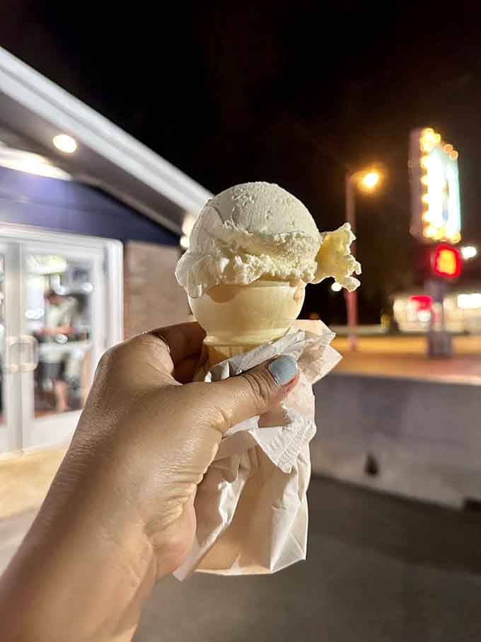 Vanilla custard so creamy it makes regular soft serve look like a rough draft of dessert.