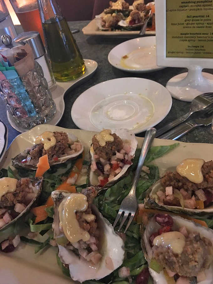 Pecan-crusted oysters that prove Connecticut knows how to treat seafood with the respect it deserves, absolutely stunning.