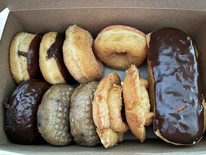 A dozen reasons to abandon your diet, each one more tempting than the last in this glorious cardboard box.