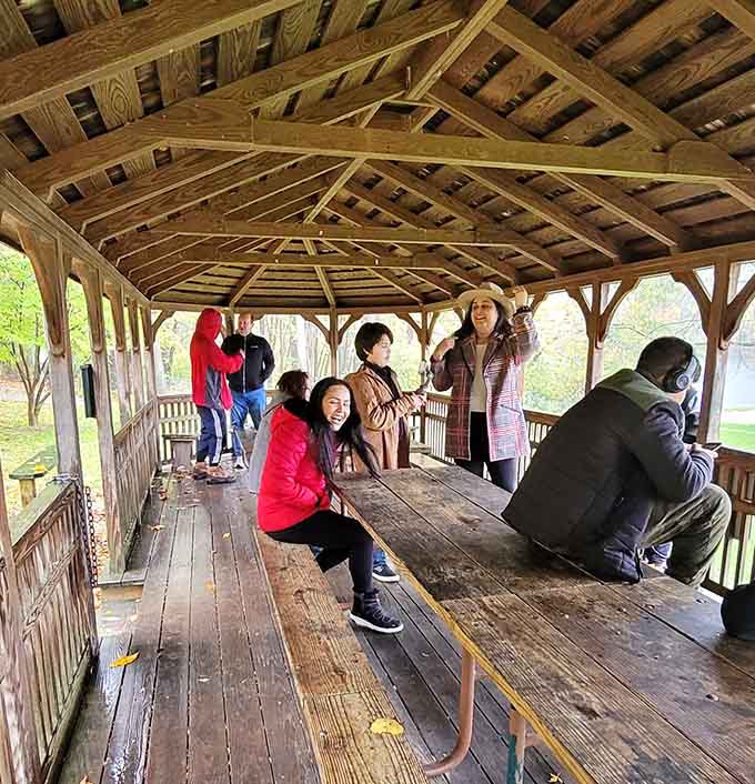 Nothing says quality family time quite like a pavilion gathering where everyone's actually smiling instead of checking their phones.