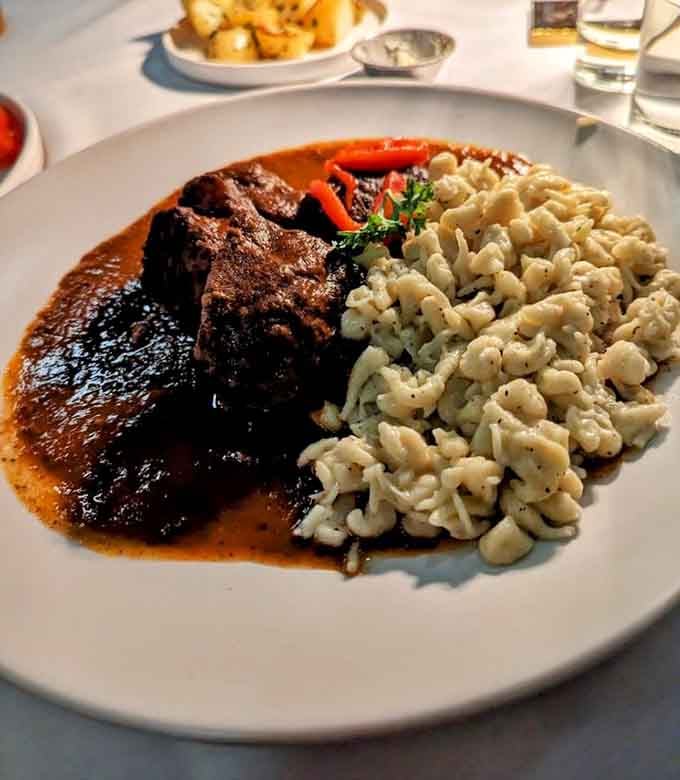 Beef goulash with sp&auml;tzle that'll make you understand why Austrians perfected the art of comfort food centuries ago.